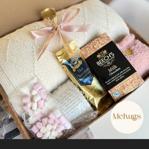 Hygge Comfort Gift Basket, Premium Gift Box for Men & Women With Cosy ...