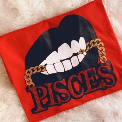 Pisces Zodiac Lips SVG - Etsy