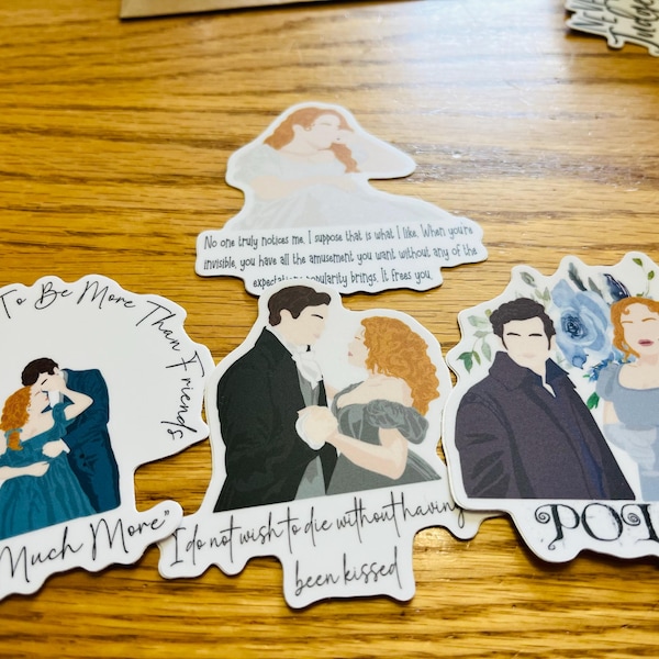 Polin Sticker Set , Penelope and Colin, Large Waterproof Bookish ...