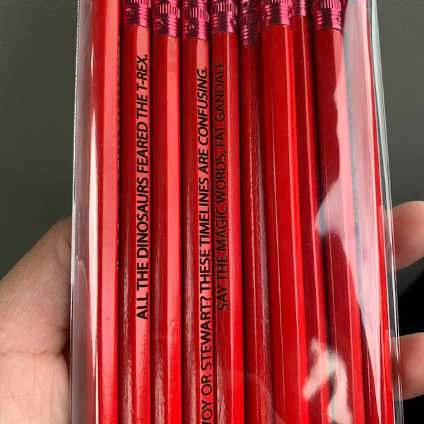 Deadpool Pencils With Quotes: Engraved Pencil Set of 10 - Etsy