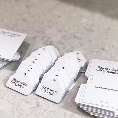 Large Fold Over Tags Necklace Tags Bracelet Tags Necklace Hang Tags ...