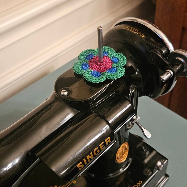 Rose Spool Pin Doily Made to Order 100% Cotton, 2 Inches in Diameter ...