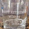 Custom Retirement Whiskey Glass Engraved Personalized Retired Rock ...