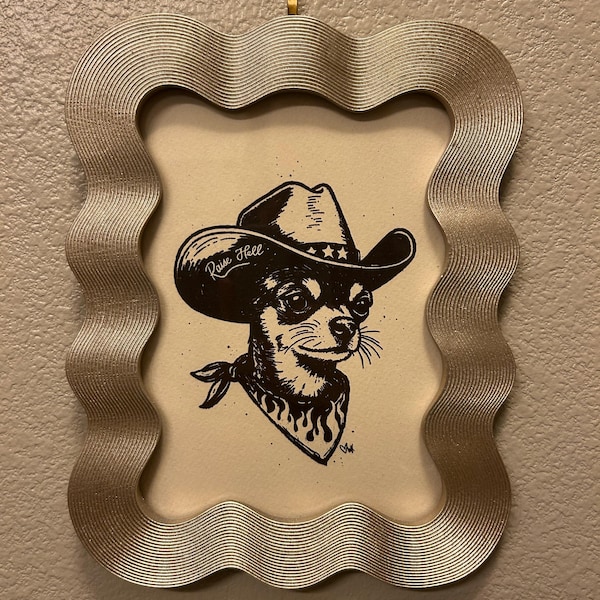 Raisin Hell Cowdog, Giclée Fine Art Print, Western Dog Art, Vintage ...