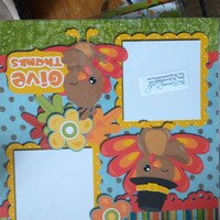 Thanksgiving Scrapbook Pages Premade PRINTED Turkey Scrapbook Quick ...