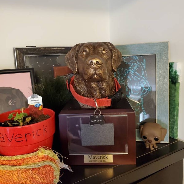 Labrador Retriever Dog Memorial Urn With Photo Holder - Etsy