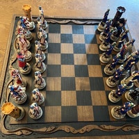 Knights Templar Chess Set Historical Game Chess Set Crusaders - Etsy Canada