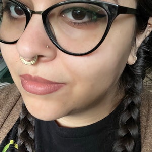 Mini Septum Shield Small Blade Septum Hoop Small Fin Body | Etsy