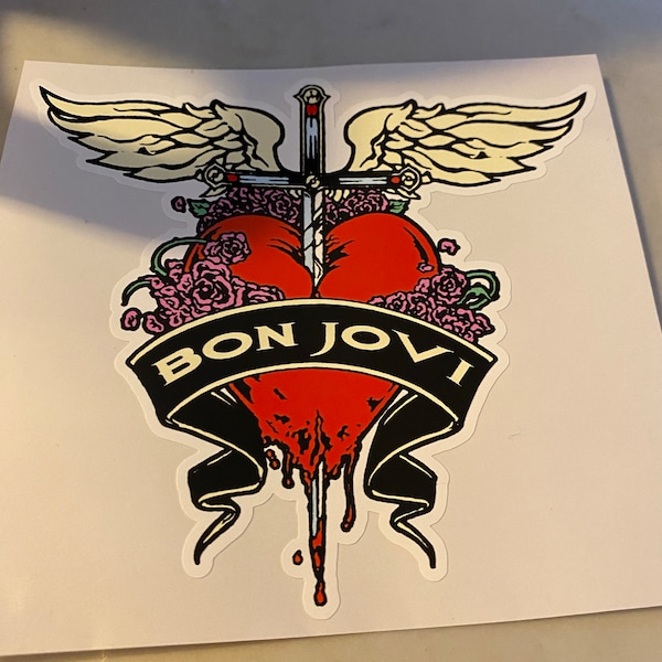 BON JOVI Rock Music Sticker Decal *SIZES* Vinyl Bumper Window Wall - Etsy