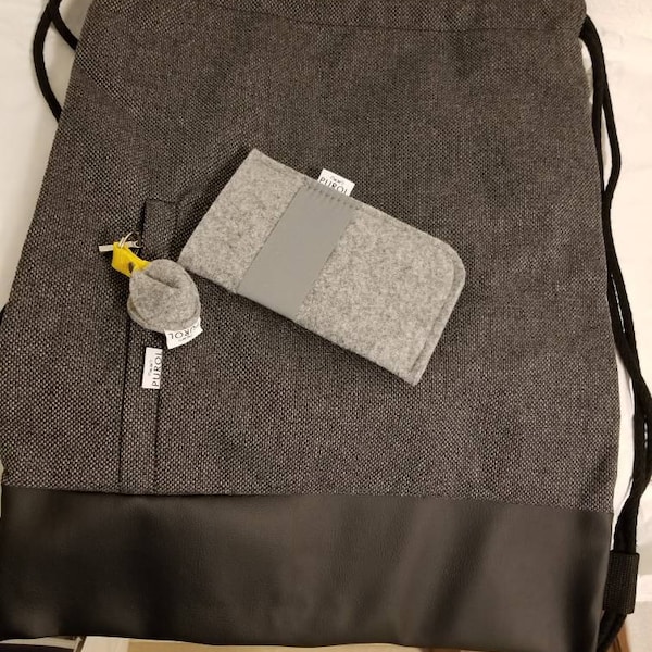 FELT LAPTOP SLEEVE Yellow Zipper Gray Felt MacBook Cover Corner Zipper ...