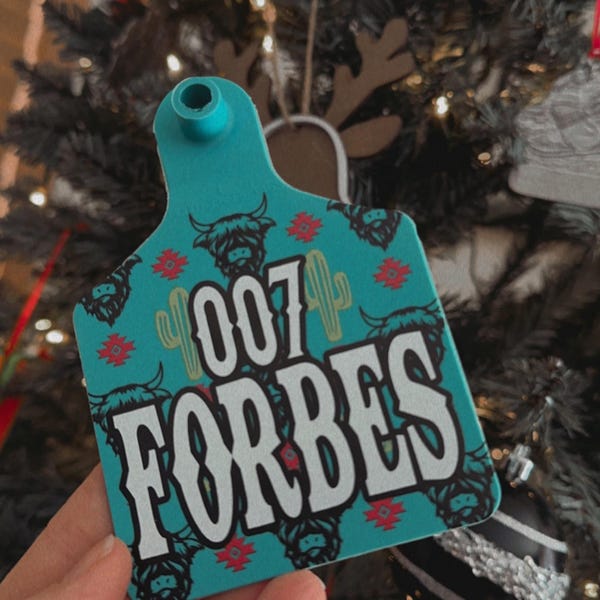 Custom Cattle Ear Tag - UV Printed Full Color Weatherproof ...