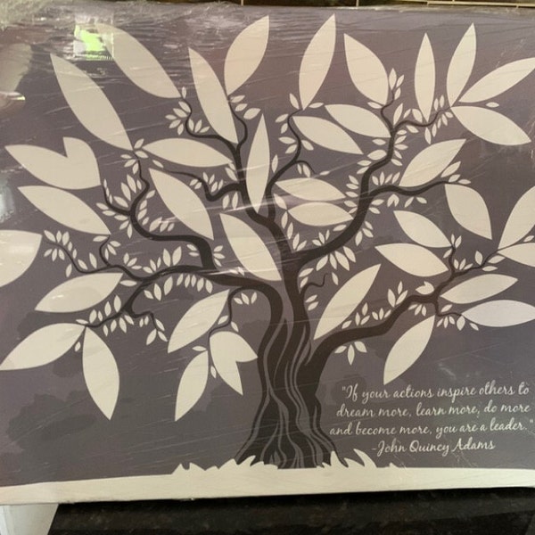 Wedding Guest Book Tree Canvas Guest Book Alternative Wedding Tree ...