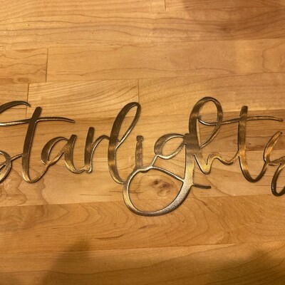 Custom Metal Vertical Word Print Font Your Custom Text - Etsy