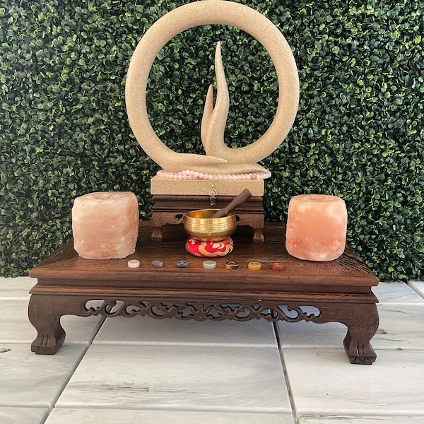 Buddhist Tabletop Meditation Altar Solid Wood Tibetan Buddhist Prayer ...