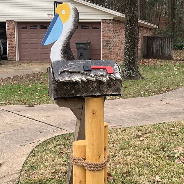 Custom Handmade Wooden Flamingo Mailbox - Etsy