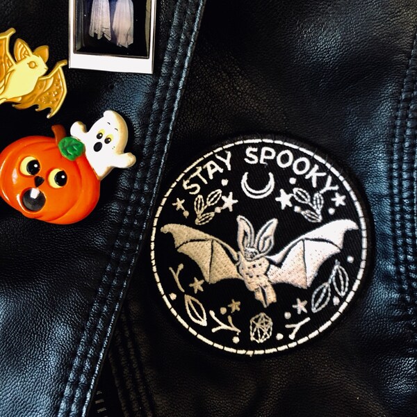 Spooky Bat Pastel Goth Patch | Iron on | Gothic Halloween Patches ...