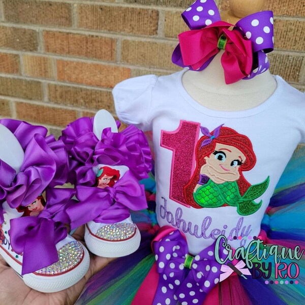 Little Mermaid Digital Machine Embroidery Applique Design, Mermaid ...