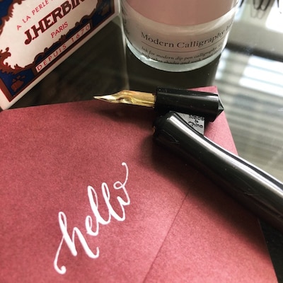 White Calligraphy Ink Matte Handmade Calligraphy Ink Modern Calligraphy ...