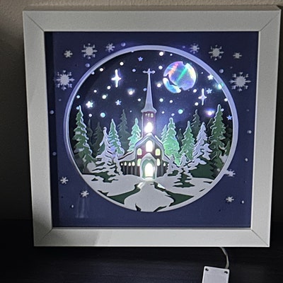 3D JOY SVG Christmas Shadow Box Svg Cricut Files Cardstock - Etsy UK