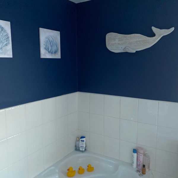 Whale, Home Decor, Wooden Whale, Seaside, Beach, Ocean, Wall Hanging ...