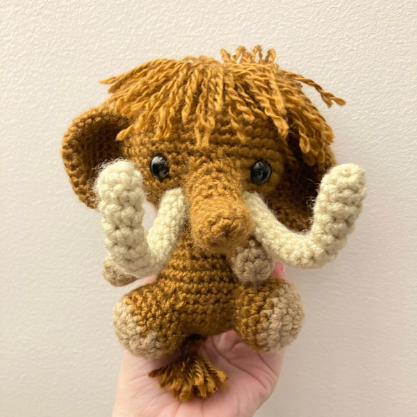 PATTERN: Wallace the Woolly Mammoth - Crochet Woolly Mammoth Pattern ...