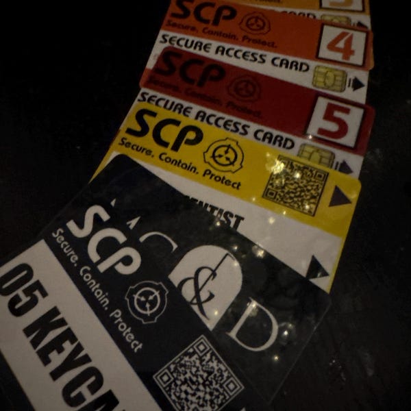 SCP Foundation Key Cards - Secret Laboratory Version - Etsy