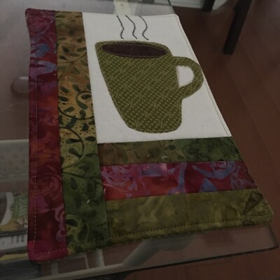 Coffee or Tea Mug Rug Quilt as You Go Pattern 9 X 6 Instant PDF Pattern ...