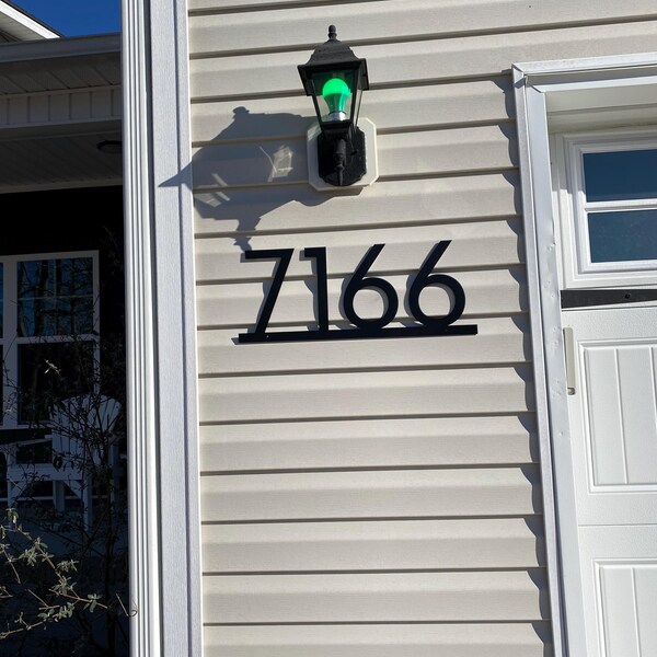 Modern Deco House Number Sign Metal Address Number Plaque Modern ...