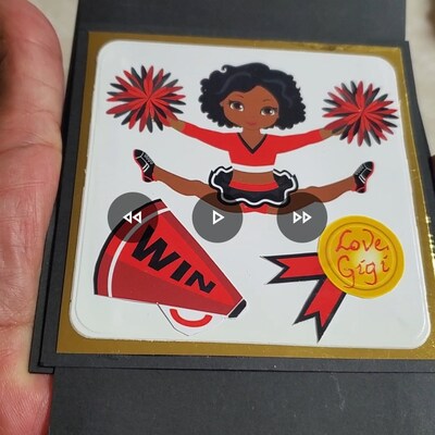 Gold Navy and White Multicultural Team Cheerleader Clipart - Etsy