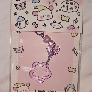 Cute Pink Keychains Grab Bag 1/2/3/5pcs for Kpop Photocard Binder, Card ...