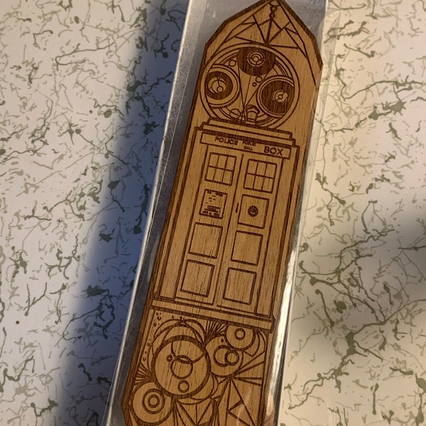 The Dr. Wooden Bookmark | Sci-fi Fantasy Bookmark | Time Lord Woodmark ...