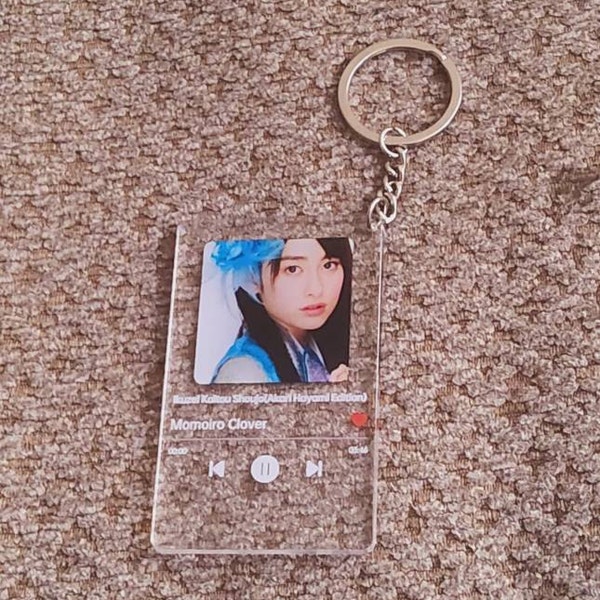 Custom Music Keychain With Album Cover, Personalized Music Keychain ...