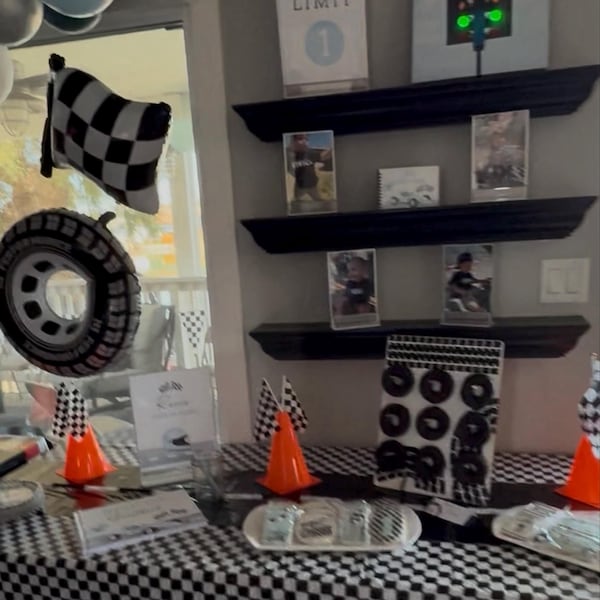 Editable Racing Party Signs Bundle, First Lap Around the Track Fast One ...