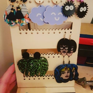 Card display in ply wood easy assemble postcard stand for | Etsy