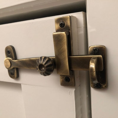 Solid Brass Bronze Antique Drop Bar Gate Door Latch Rustic Vintage ...