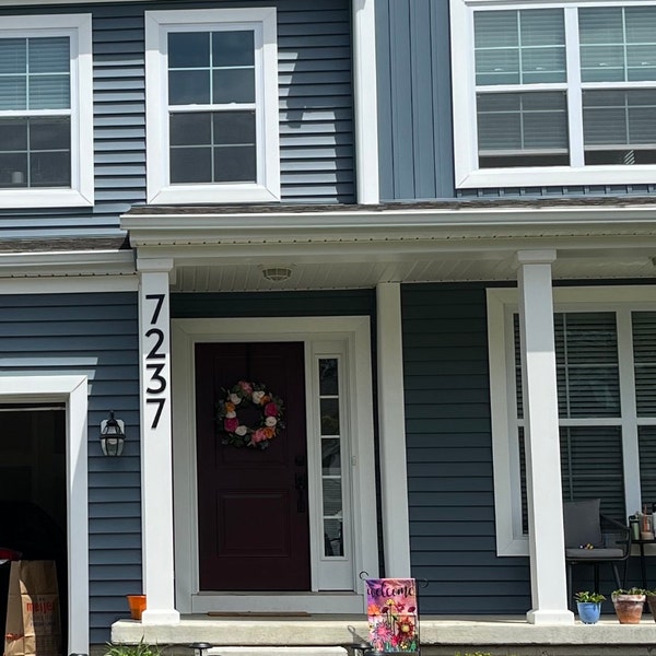 CLASSIC MODERN House Numbers, Black Front Door Numbers, 8 and 12 Inch ...