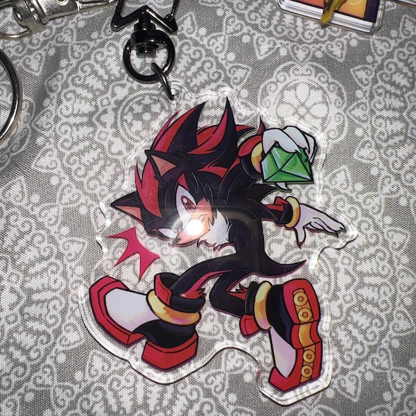 Sonic Shadow Hedgehog 3' Acrylic Keychain/charms | Sonic Hedgehog - Etsy