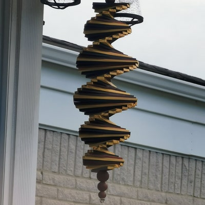 Wooden Spiral Wind Spinner - Etsy