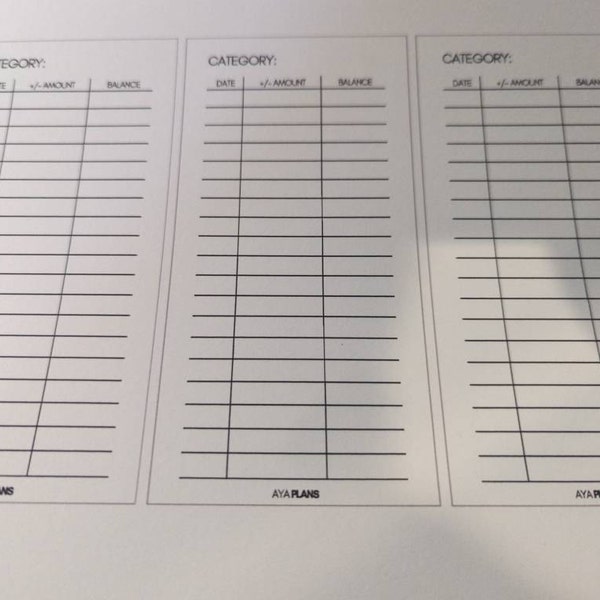 Printable Cash Envelope Tracker | A6/personal Size | Digital Download ...