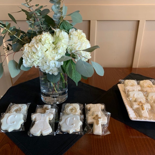 Baptism Sugar Cookies: Religious Cross Decorated Cookies - Etsy