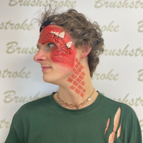 Dragon/scales/lizard Half Face Prosthetic, SFX Makeup, Silicone ...