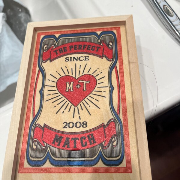 Personalized Couples Matchbox Wood, Custom Wood Matchbox for Couples ...
