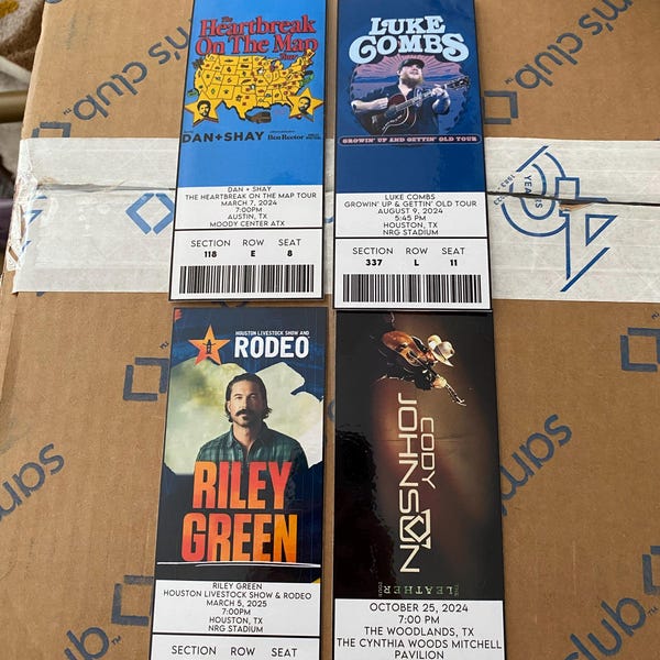 Physical Ticket Custom Personalized Laminated Concert Event Ticket ...