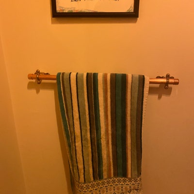 Copper Pipe Towel Rail Available in Sizes From 30cm to 80cm, Steampunk ...