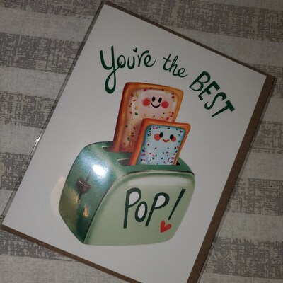 You're the Best Pop Fathers Day Card Dad Birthday Card Best Pop Card ...