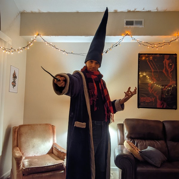 MERLIN WIZARD SORCERER Hat 28" to 30" Tall Blue Fleece and Assorted ...
