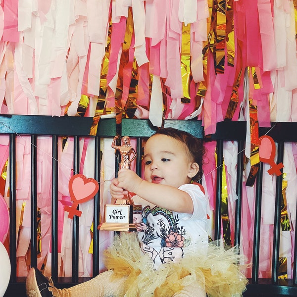 Pretty in Pink Party Fringe Backdrop, Pink Photo Backdrop Pink Party ...