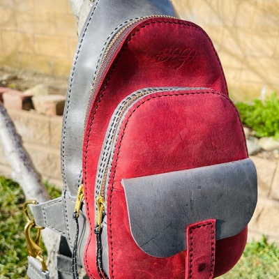 Leather Unisex Sling Bag PDF Pattern, DIY Backpack Pattern, Crossbody ...