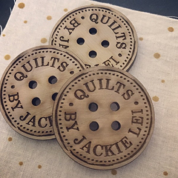 Large Wooden Buttons, Personalized Buttons for Knitted and Crocheted ...