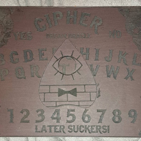 Bill Cipher's Wheel - Wooden Decorative Piece With 3D Printed Stand - Etsy